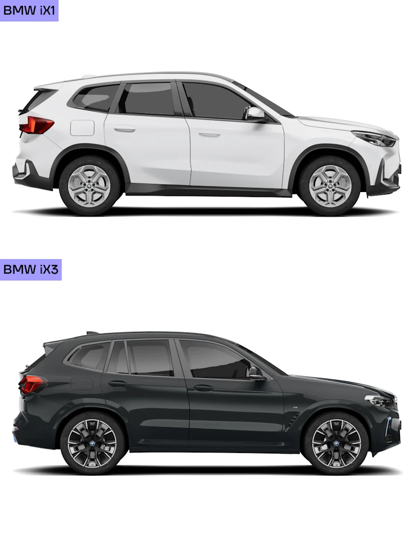 BMW iX1 vs. BMW iX3 – Elektro-SUVs im Vergleich 2025 | Allane