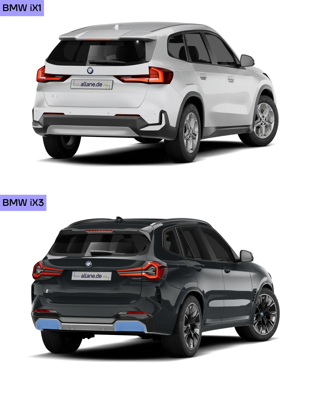 BMW iX1 vs. BMW iX3 – Elektro-SUVs im Vergleich 2025 | Allane