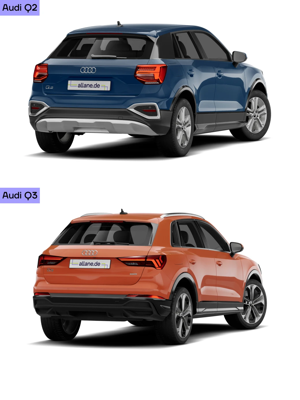 Audi Q2 vs. Audi Q3 – Kompakt-SUVs im Vergleich 2025 | Allane