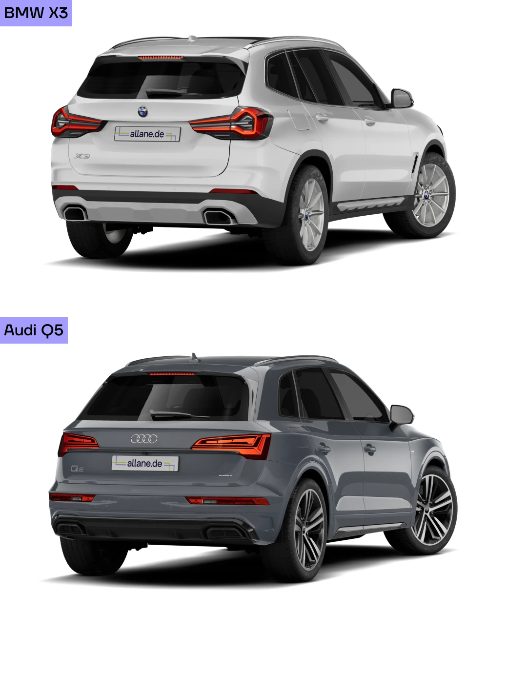 BMW X3 vs. Audi Q5 – Premium-SUVs im Vergleich 2025 | Allane