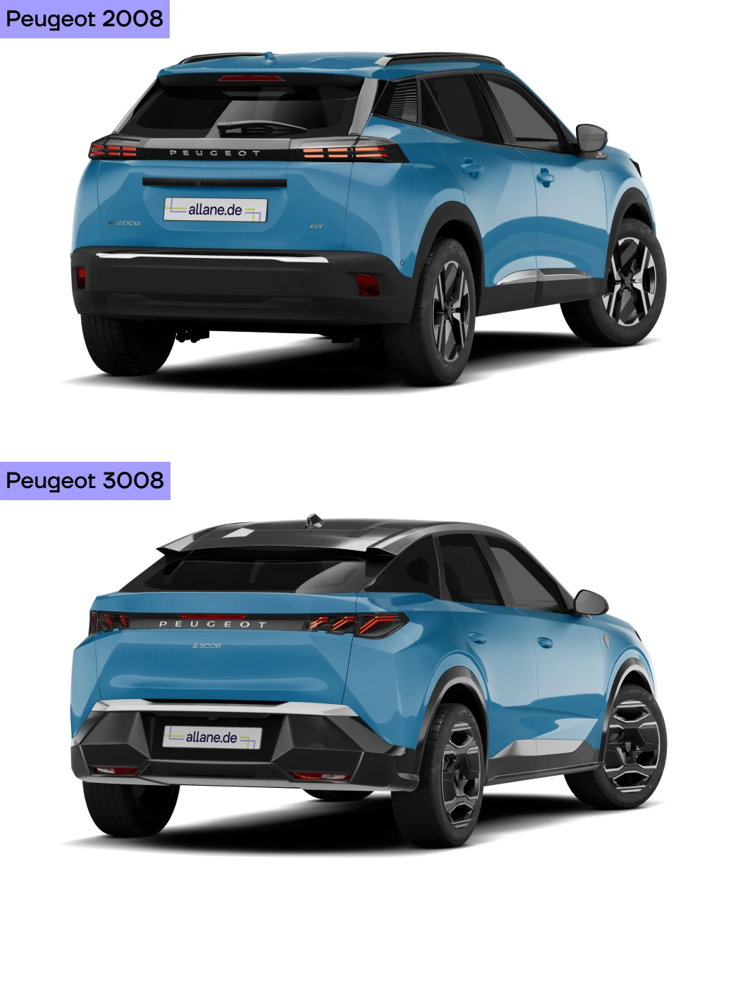 Peugeot 2008 vs. 3008 – SUV-Vergleich kompakt vs. komfortabel | Allane