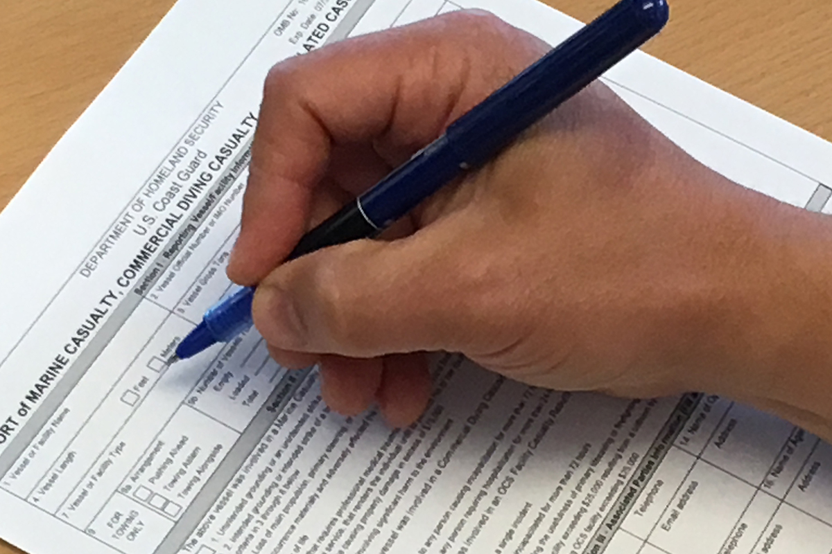 The U.S. Coast Guard Publishes Updated Marine Casualty Reporting Forms ...
