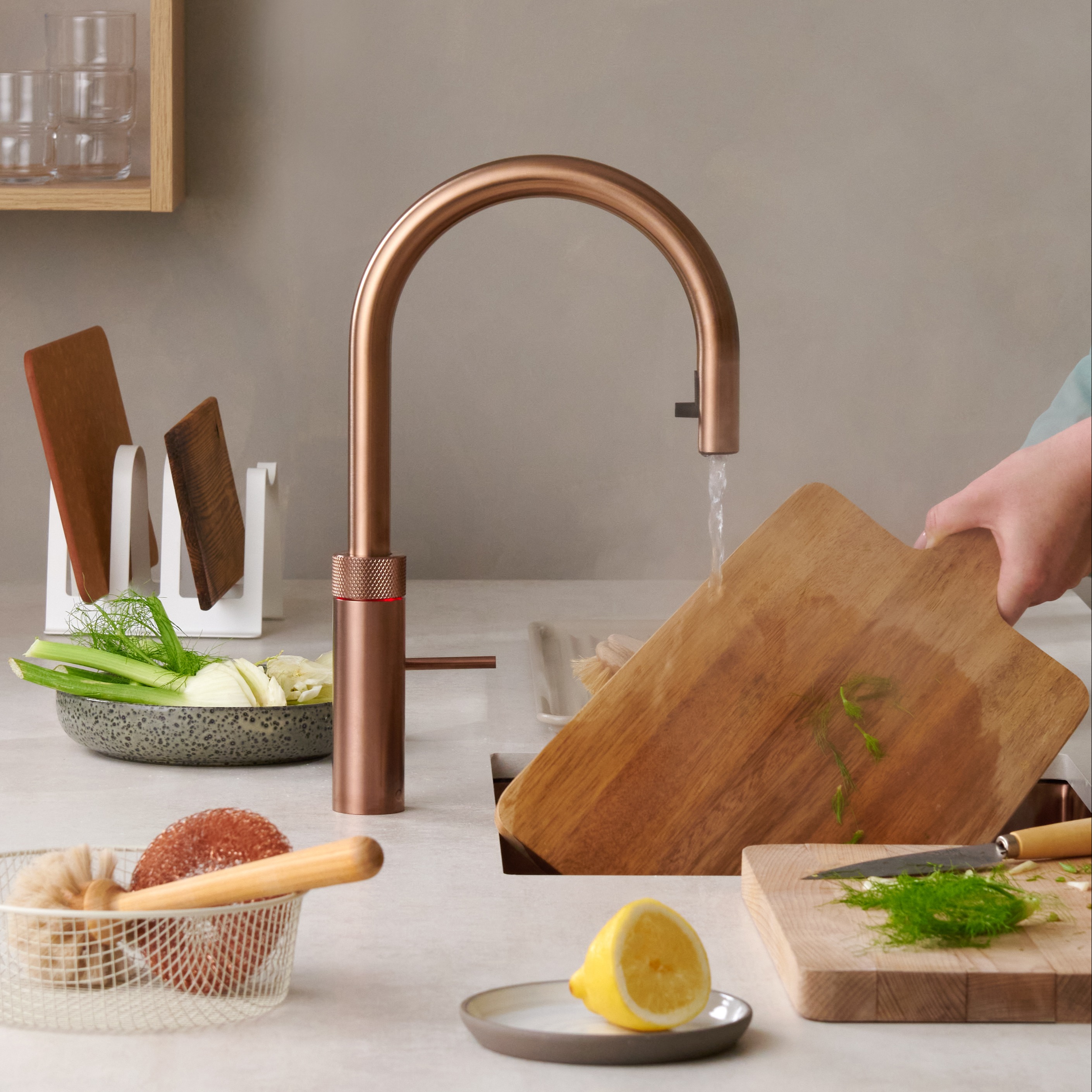 Quooker Flex | Boiling, Hot & Cold Water Tap with Flexible Pull-Out Hose