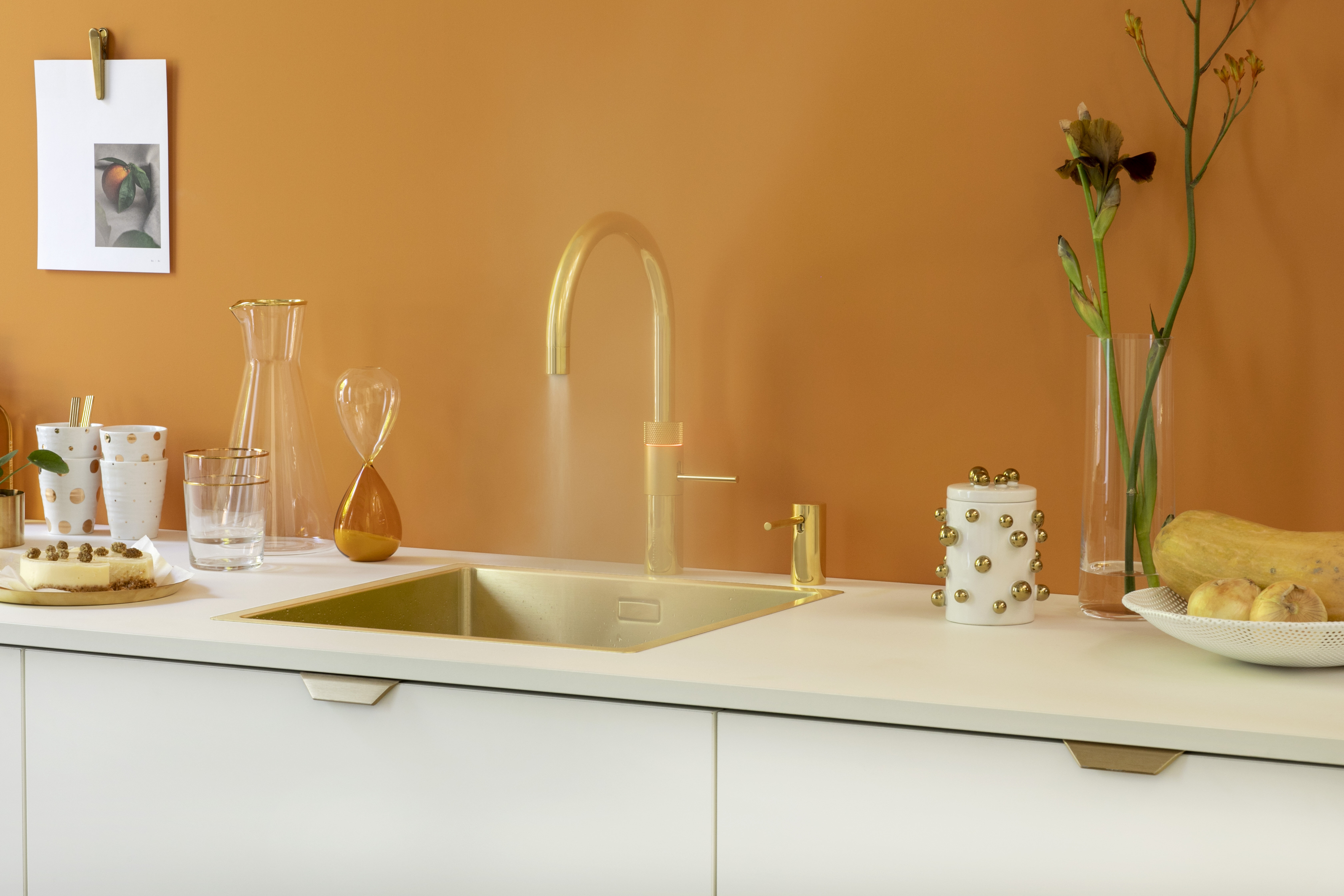 Quooker gold - The classic style gold mixer tap with boiling water