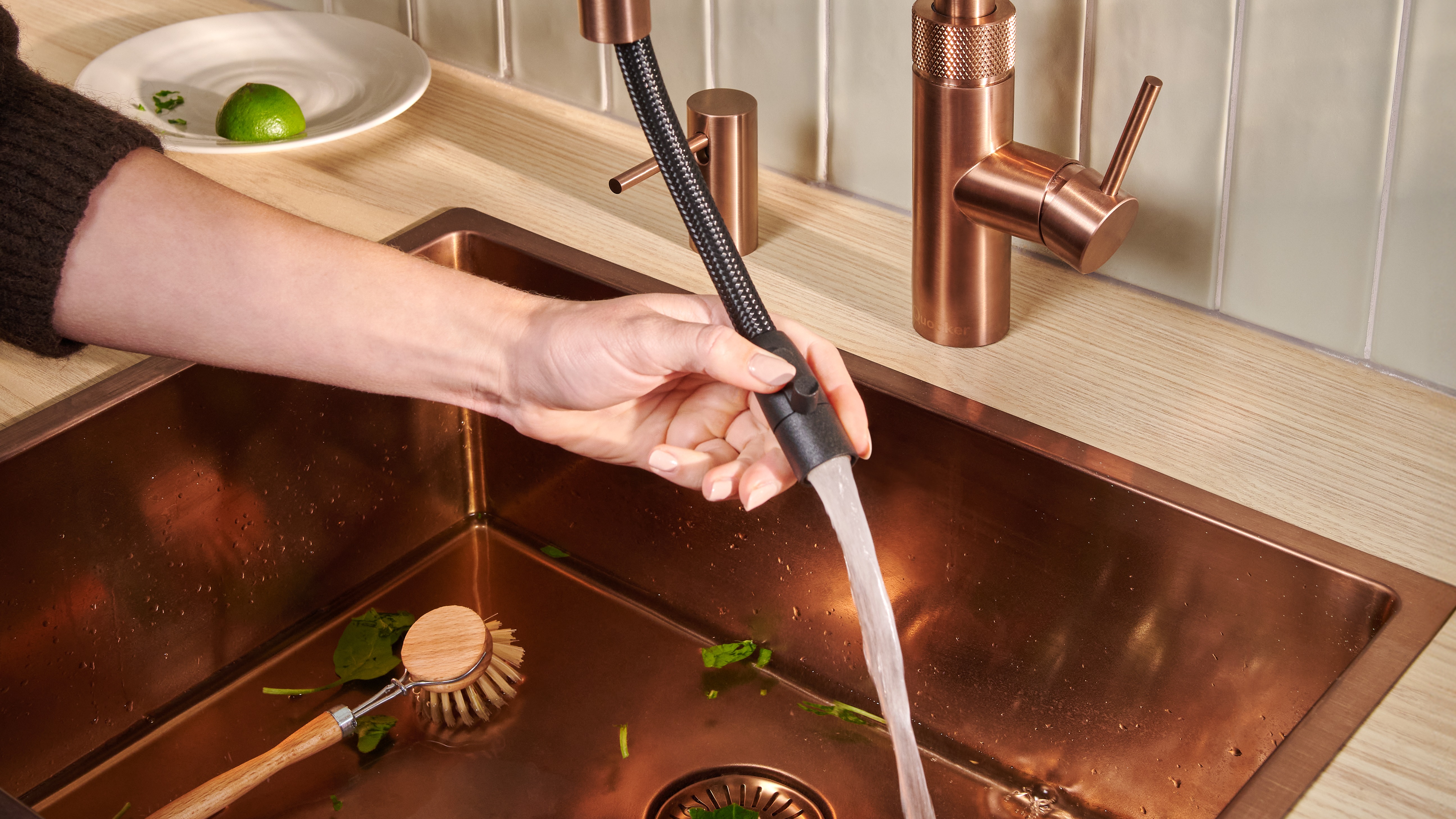 Quooker Flex | Boiling, Hot & Cold Water Tap with Flexible Pull-Out Hose