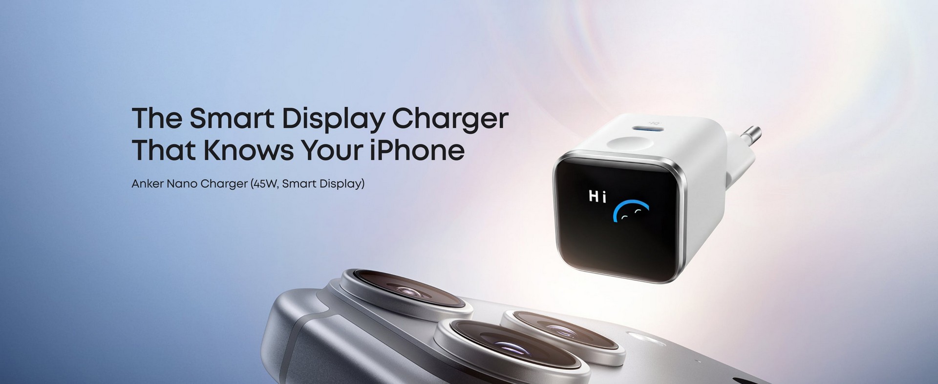 Anker Nano 45W Smart Display Lader (sort) - Mobilladere | Komplett.no