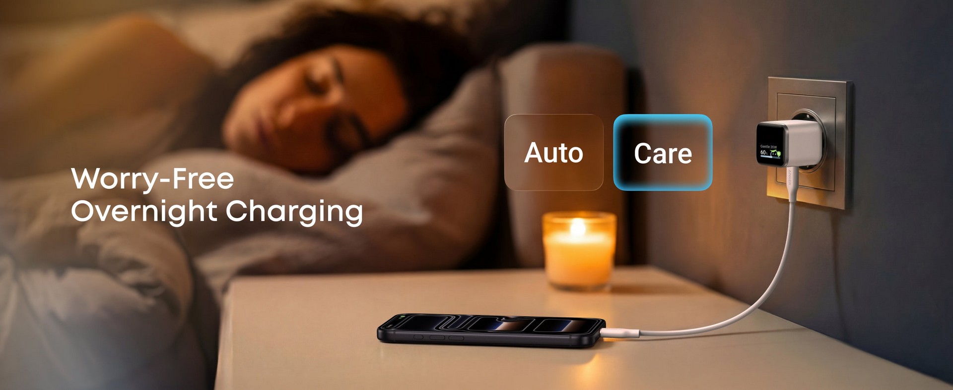 Anker Nano 45W Smart Display Lader (sort) - Mobilladere | Komplett.no