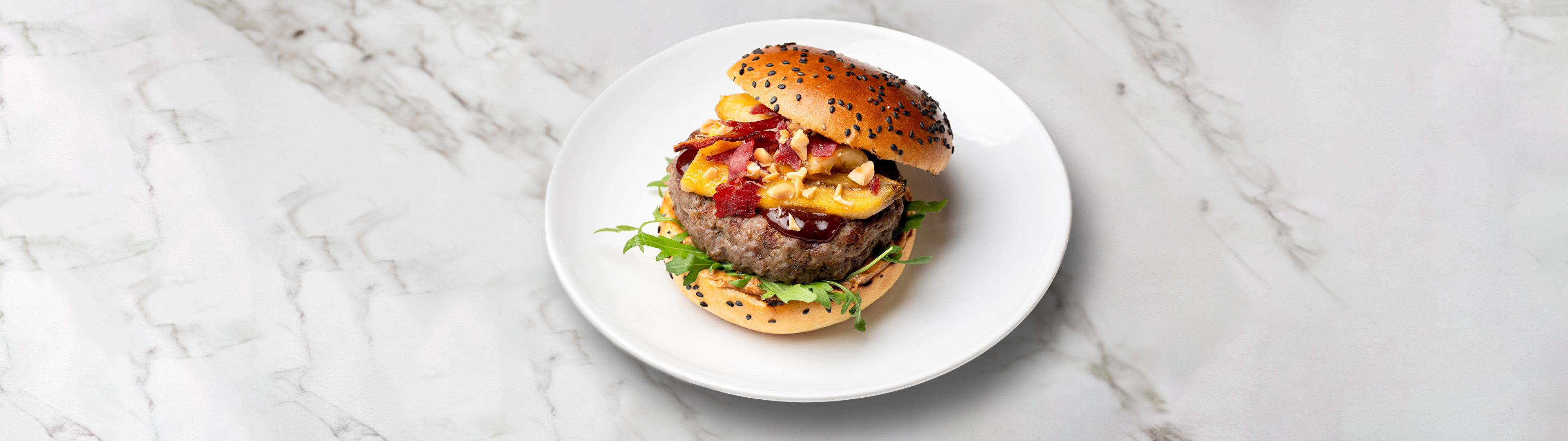 American King BBQ Bite with beef patty, peanut butter, caramelised ...